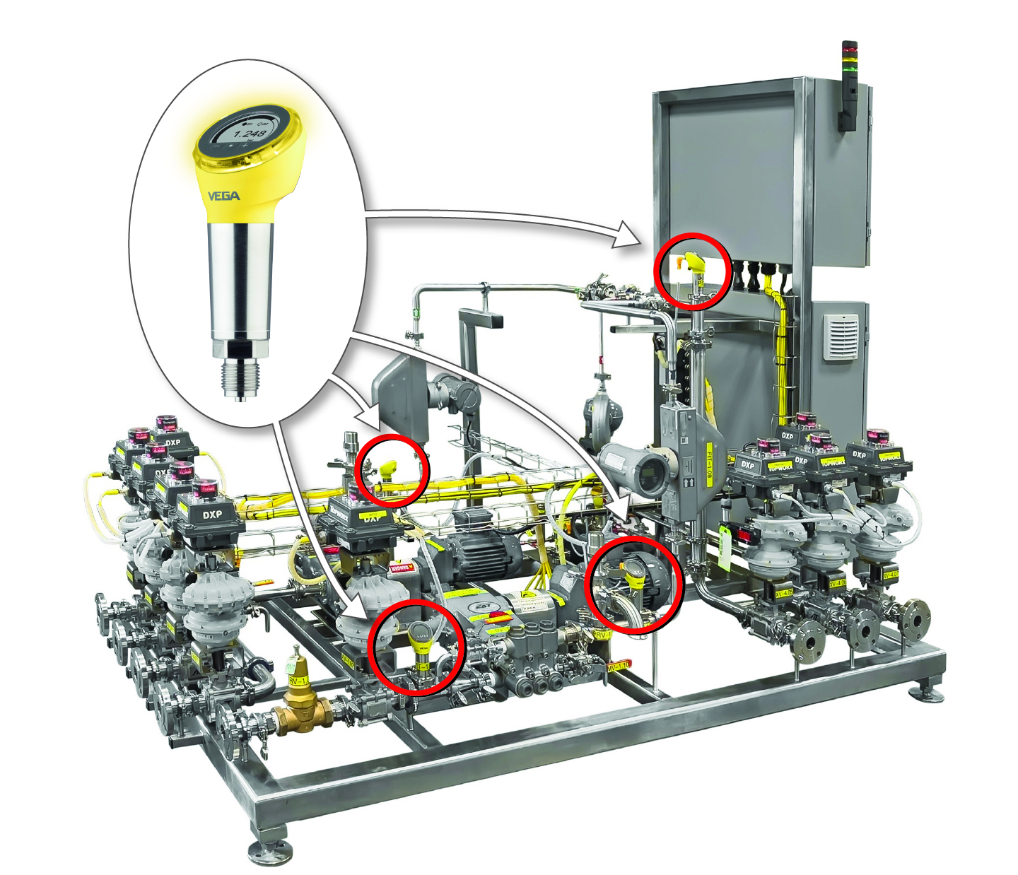 This skid builder trusts VEGA pressure sensors