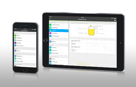 Ajuste de sensores con bluetooth - VEGA